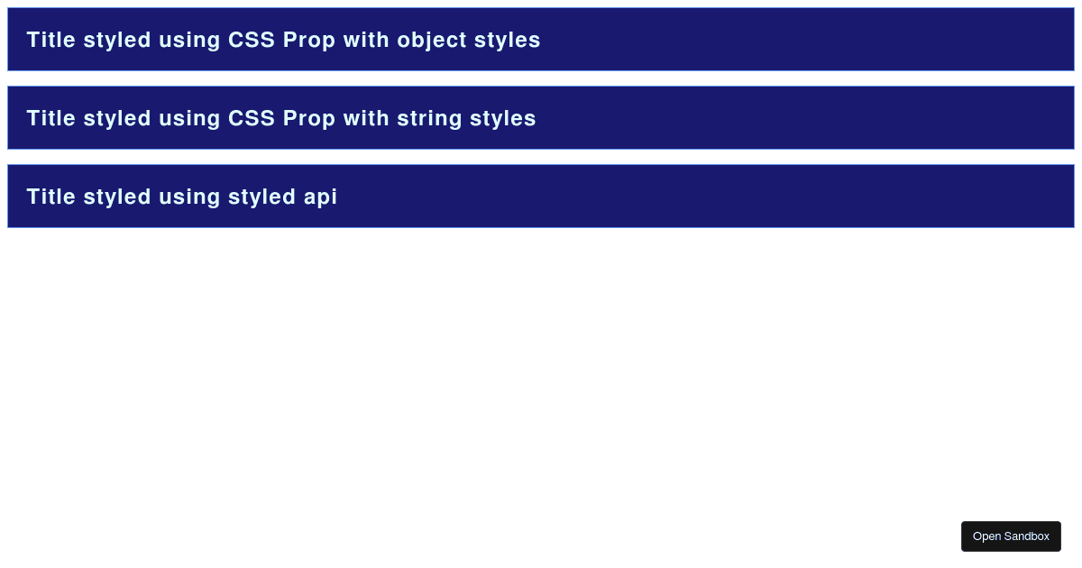 Emotion - Codesandbox