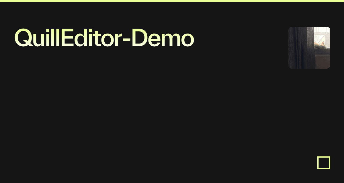 QuillEditor-Demo - Codesandbox