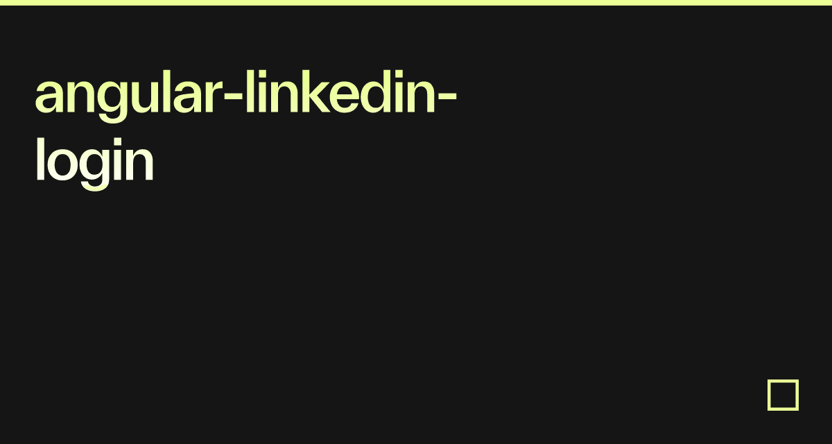 angular-linkedin-login - Codesandbox