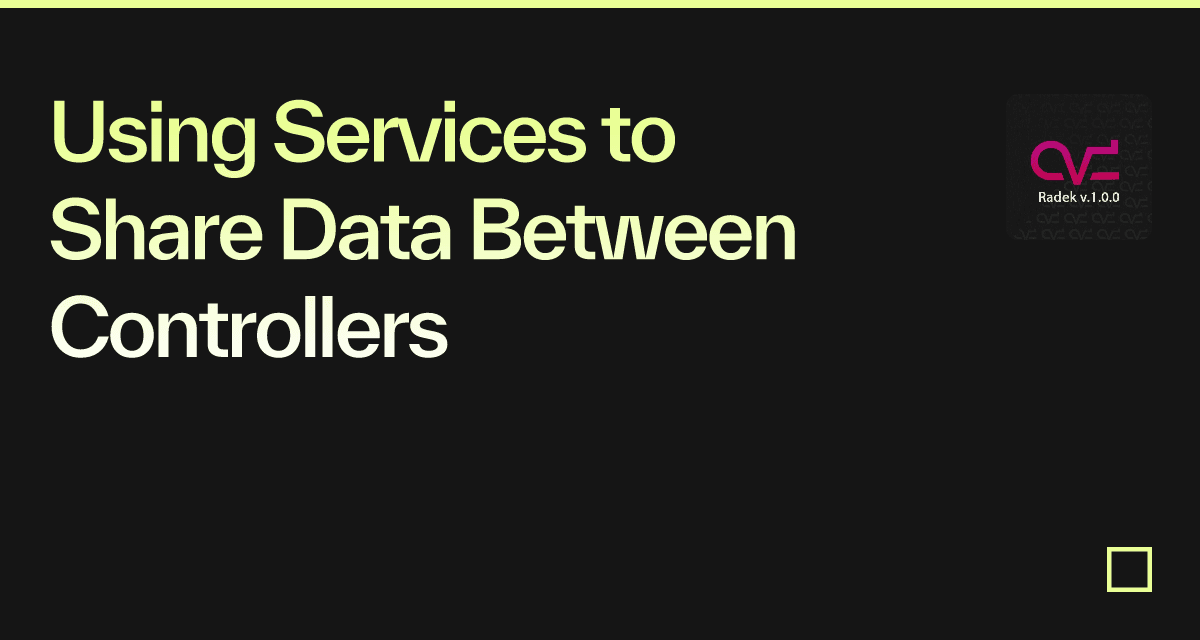 Using Services To Share Data Between Controllers Codesandbox