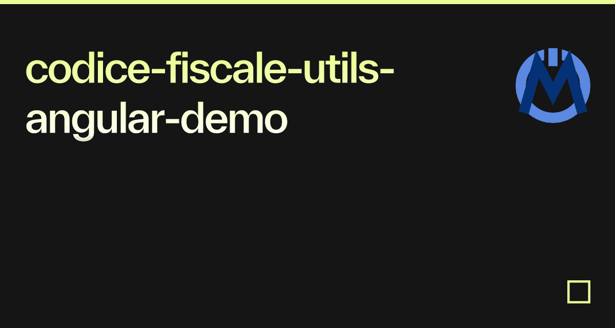 codice-fiscale-utils-angular-demo - Codesandbox