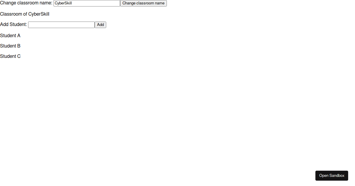 Reactjs Codesandbox