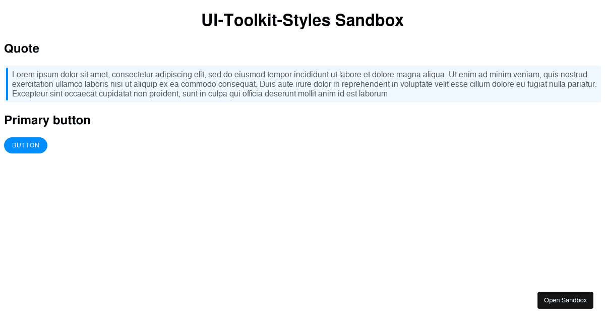 ui-toolkit-styles-sandbox - Codesandbox