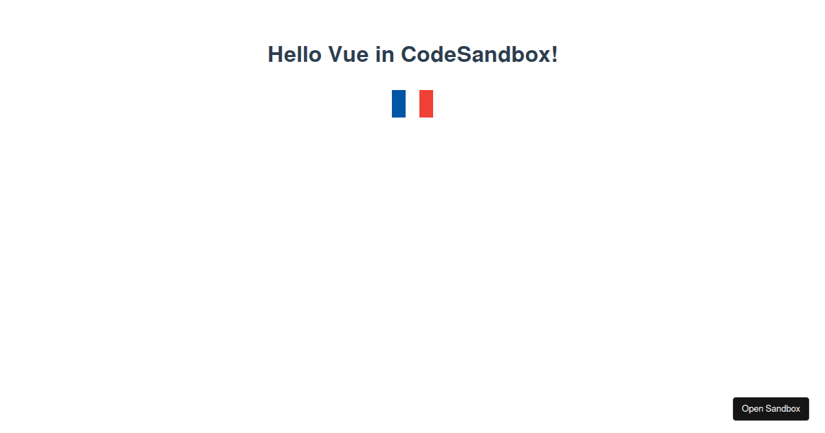 Vue Flag Demo - Codesandbox