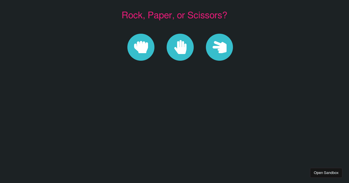 Rock Paper Scissors - Starting Code (forked) - Codesandbox
