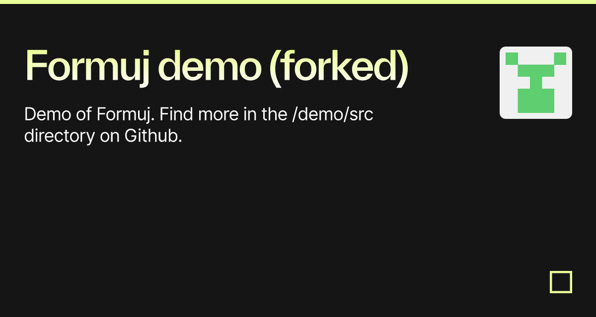 Formuj demo (forked) - Codesandbox