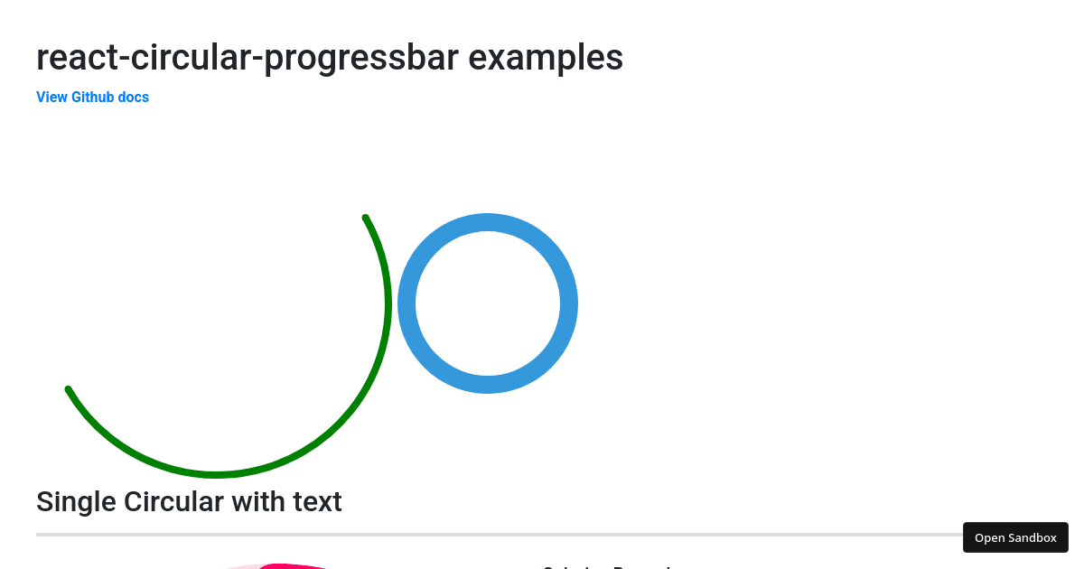Base react-circular-progressbar examples (forked) - Codesandbox