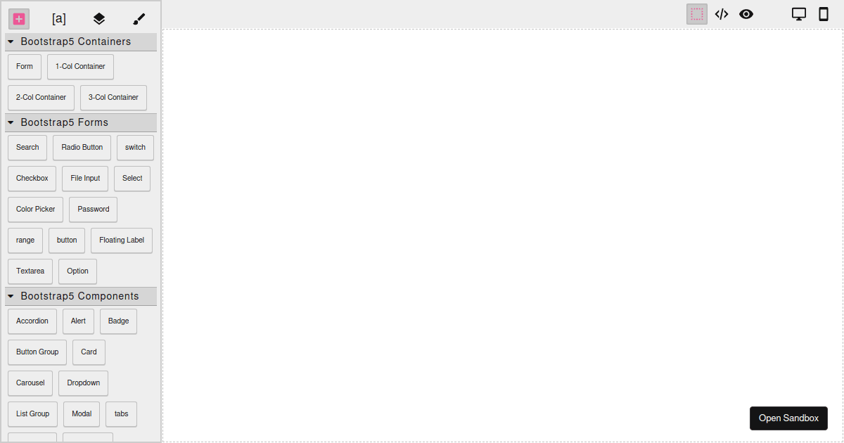 Bootstrap Default Forked Codesandbox