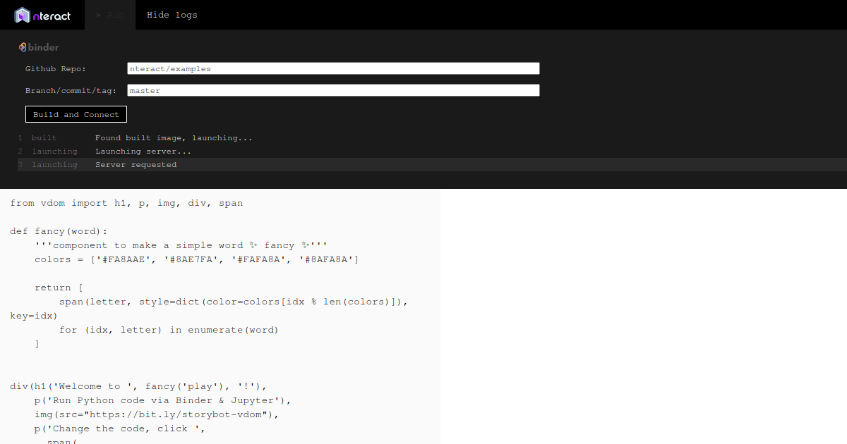 @nteract/play - Codesandbox