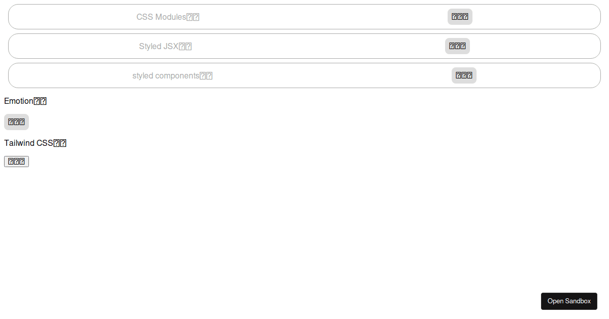 React Codesandbox 