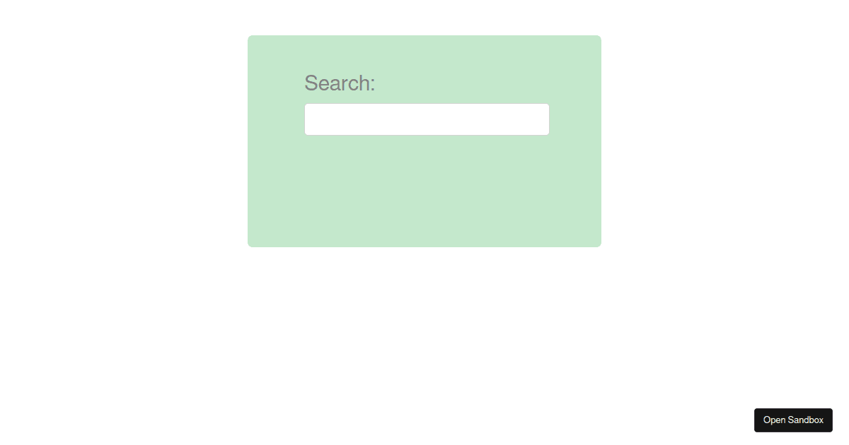 autocomplete - Codesandbox