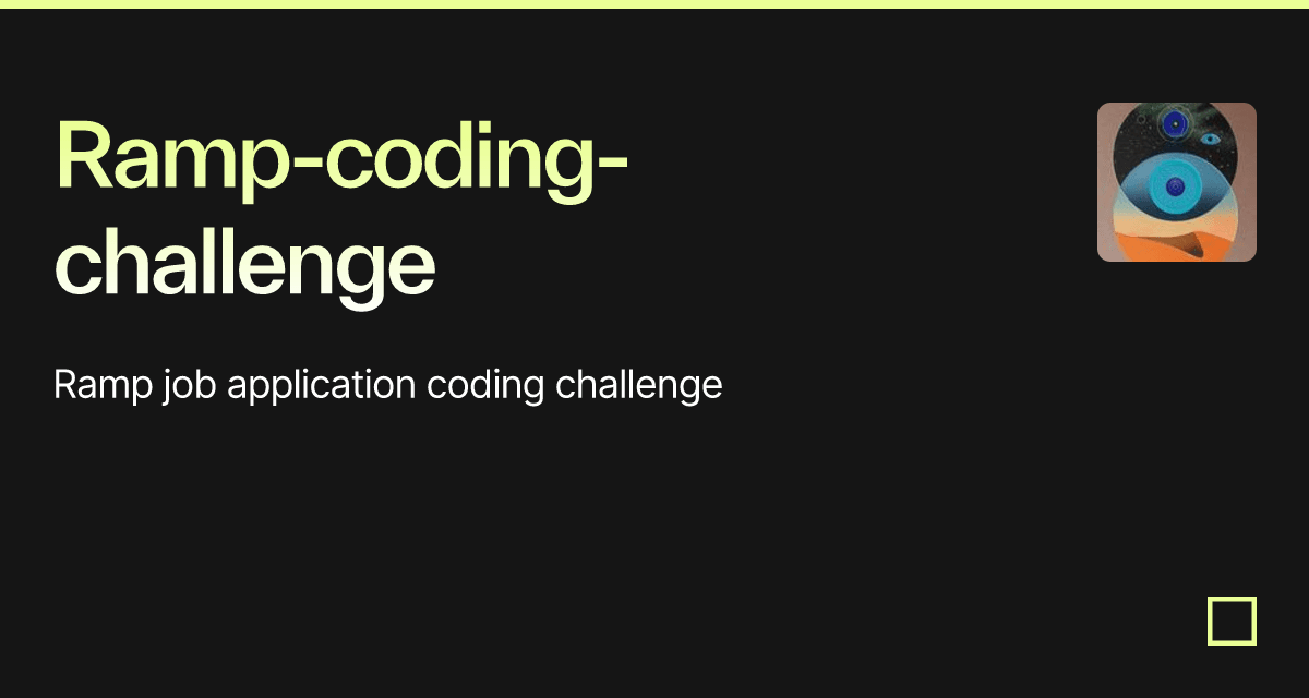 Ramp-coding-challenge - Codesandbox