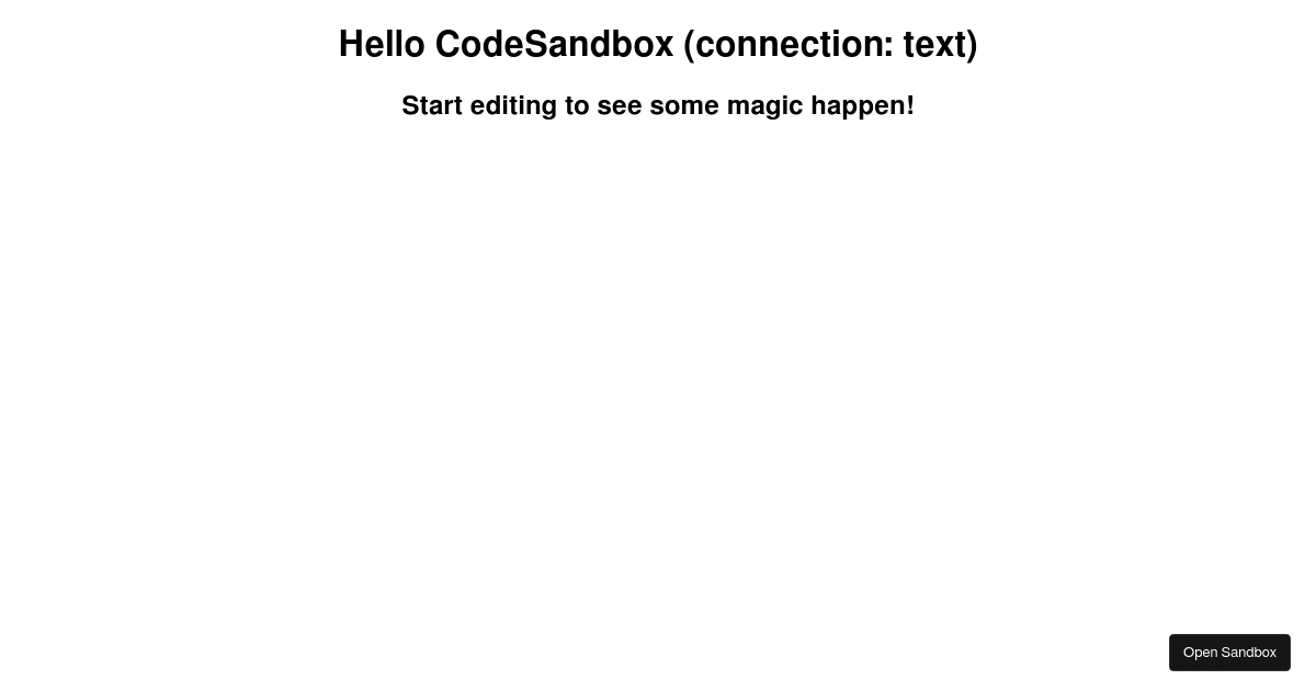 React Adaptive Example Forked Codesandbox