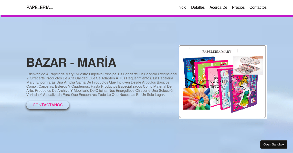 Diseño y desarrollo web - Codesandbox Diseño y desarrollo web - Codesandbox