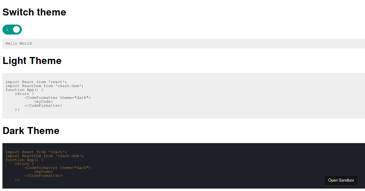 Rc Code Formatter Forked Codesandbox