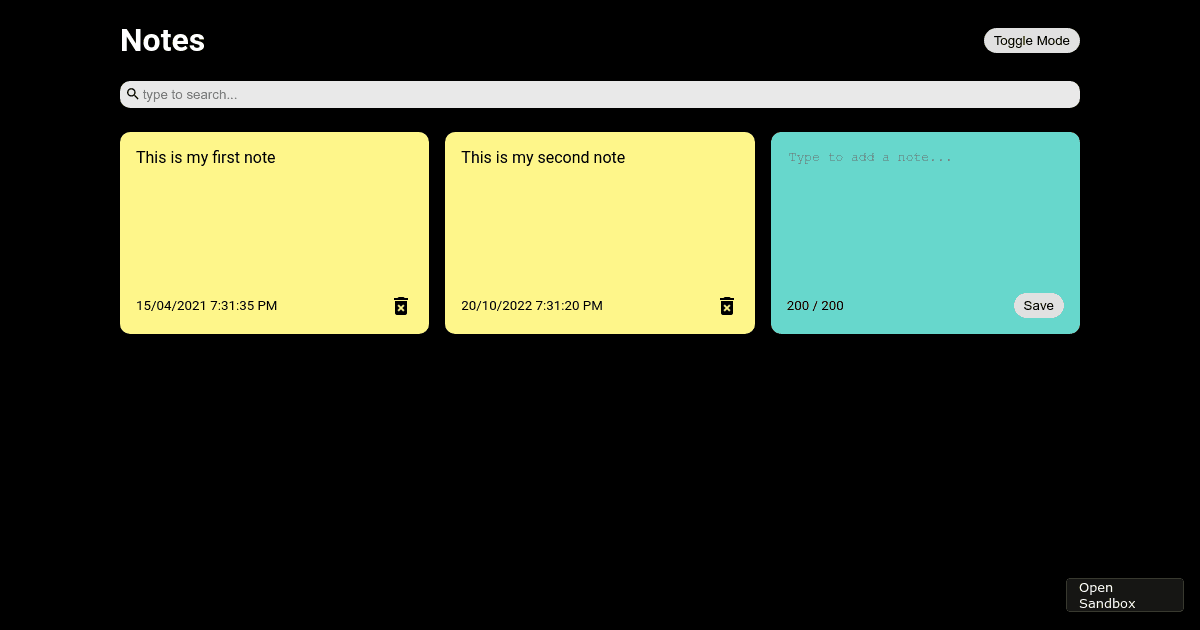 MoldirShabikova/new-notes-react - Codesandbox