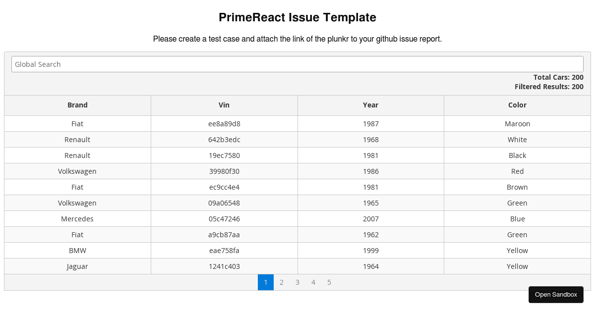 PrimeReact-test - Codesandbox