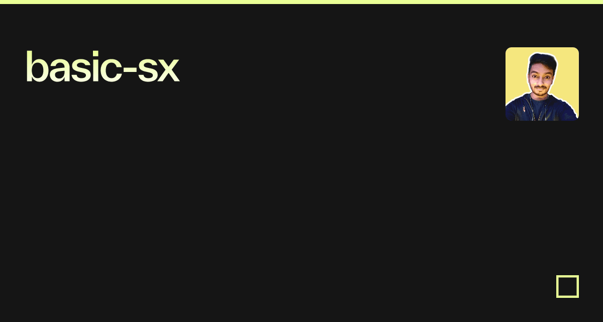 basic-sx - Codesandbox