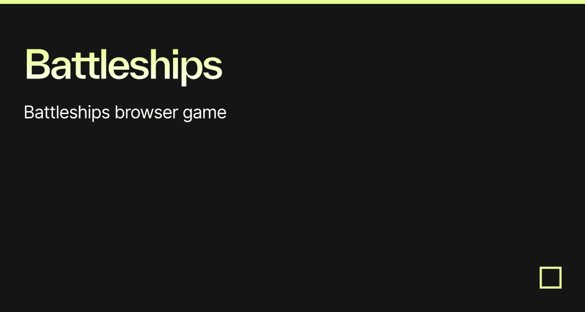 Battleships - Codesandbox