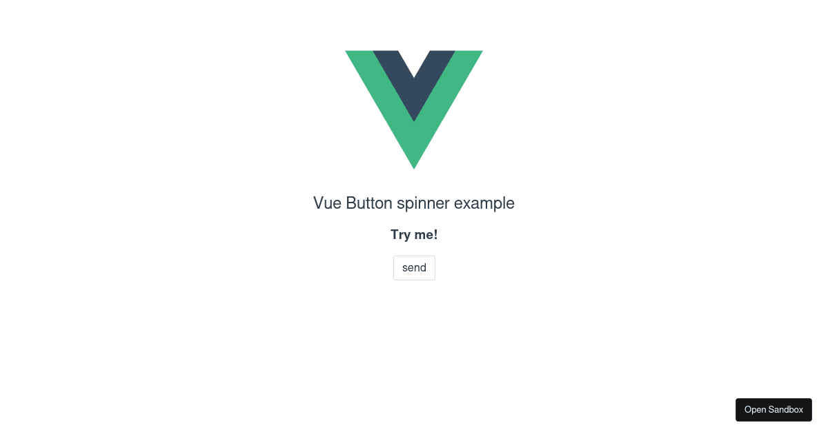Vue Button Spinner Example - Codesandbox