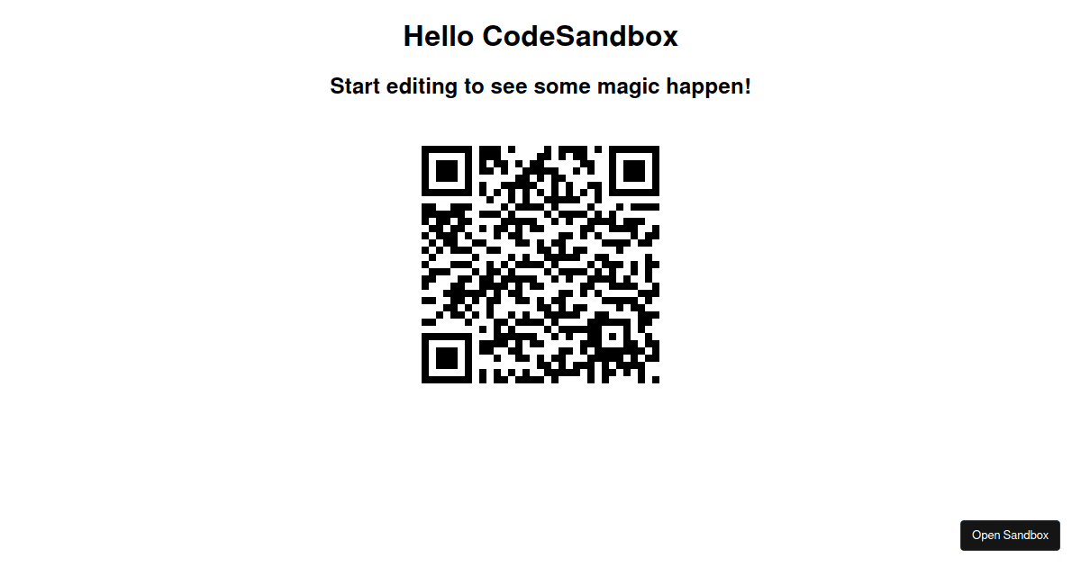 Qr Code Generator Codesandbox