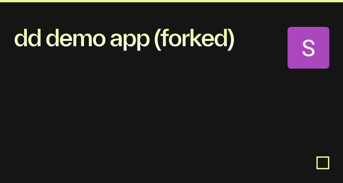 dd demo app (forked) - Codesandbox