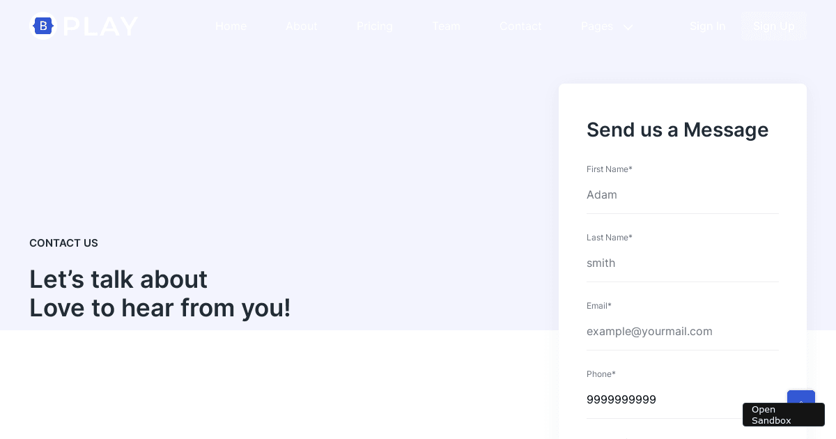 Html Custom Form With Widget In Popup Template Codesandbox