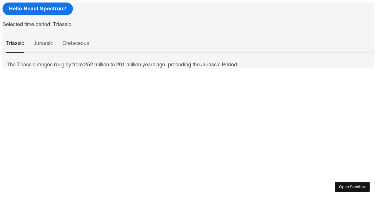 React Spectrum v3 (forked) - Codesandbox