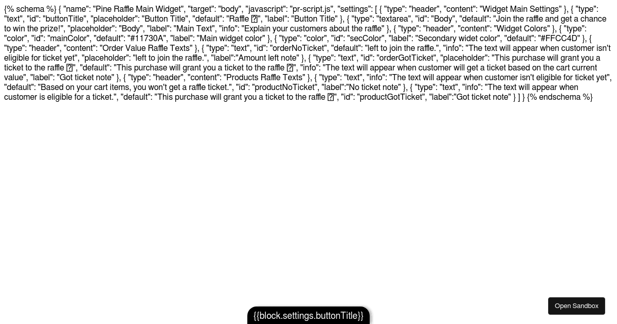 widget pr - Codesandbox