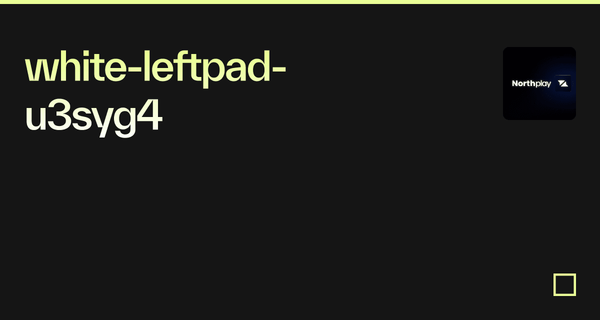 white-leftpad-u3syg4 - Codesandbox