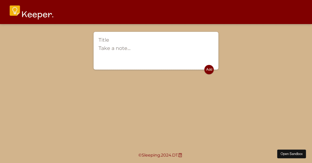 keeper-app - Codesandbox