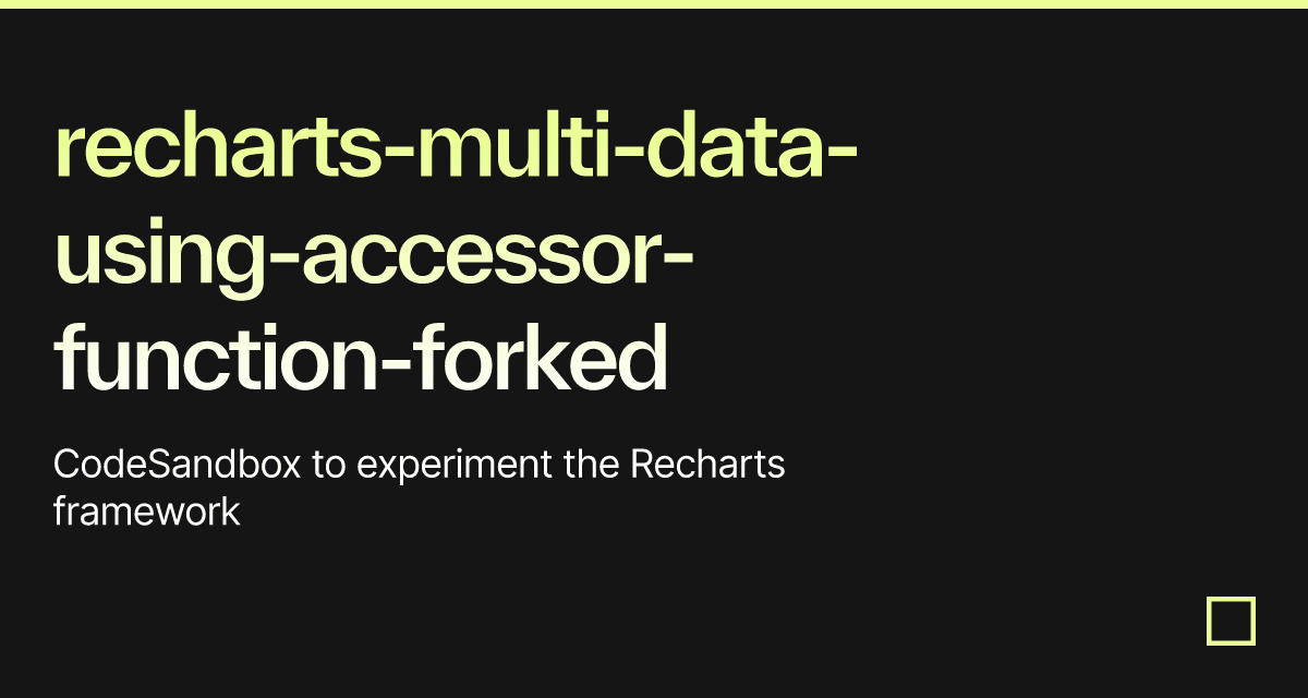Recharts Multi Data Using Accessor Function Forked Codesandbox