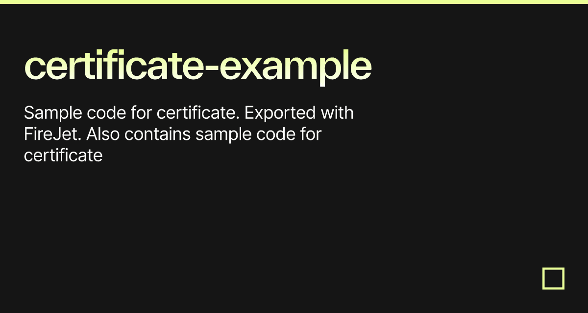 certificate-example - Codesandbox
