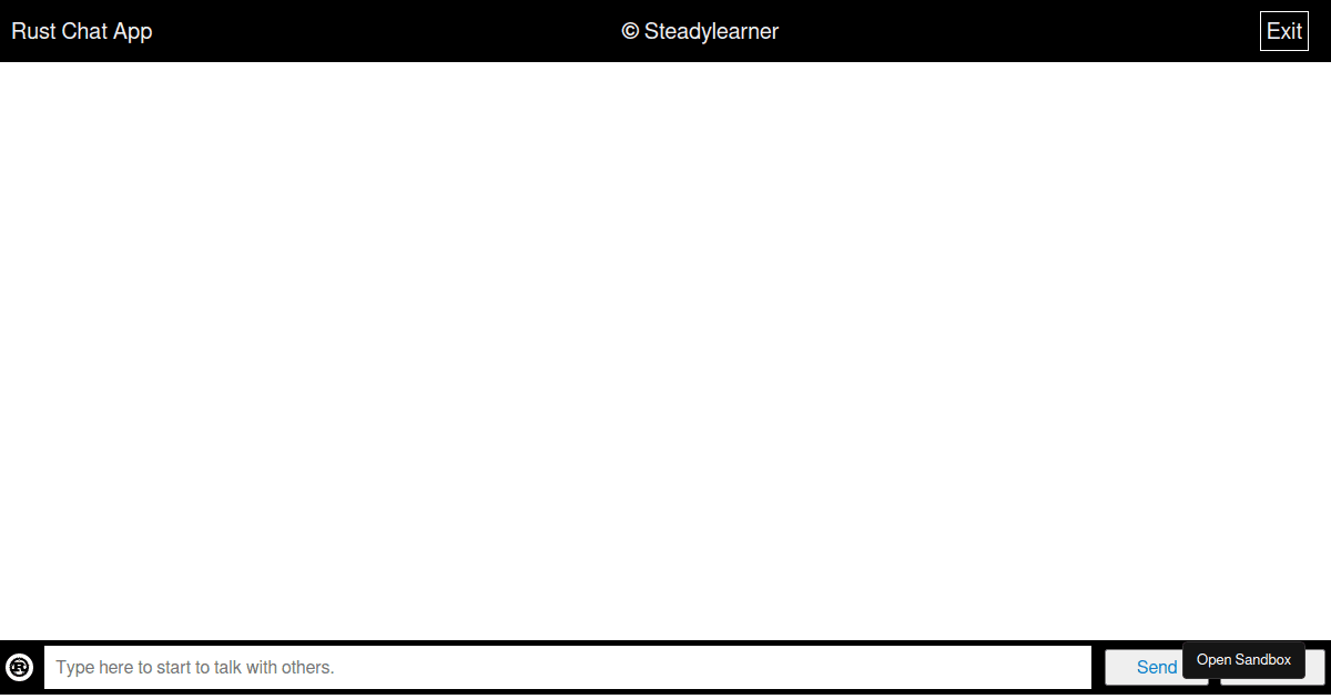 React prop-passer example with Rust Chat App Layout - Codesandbox