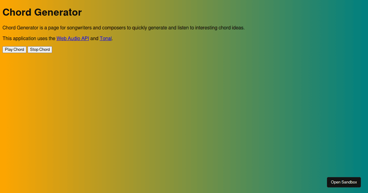 chord-generator - Codesandbox
