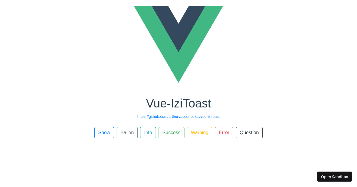 Vue-Izitoast Example - Codesandbox