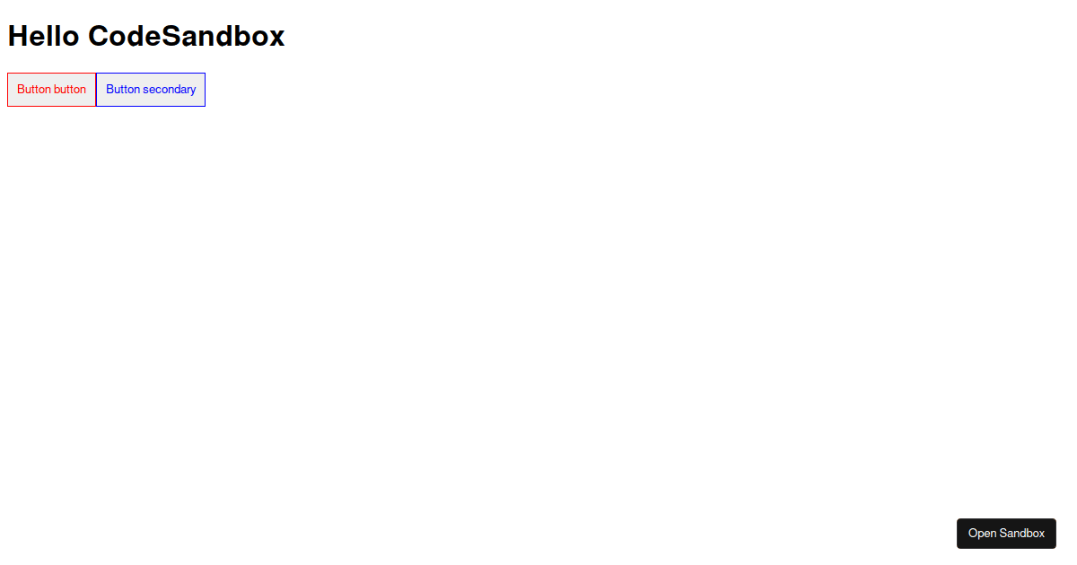 Shared variants - Codesandbox