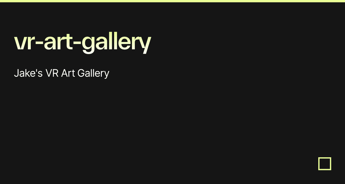 vr-art-gallery - Codesandbox