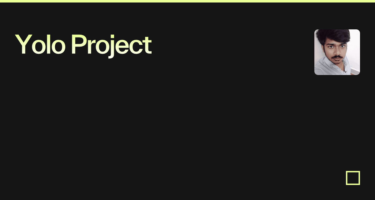 Yolo Project - Codesandbox