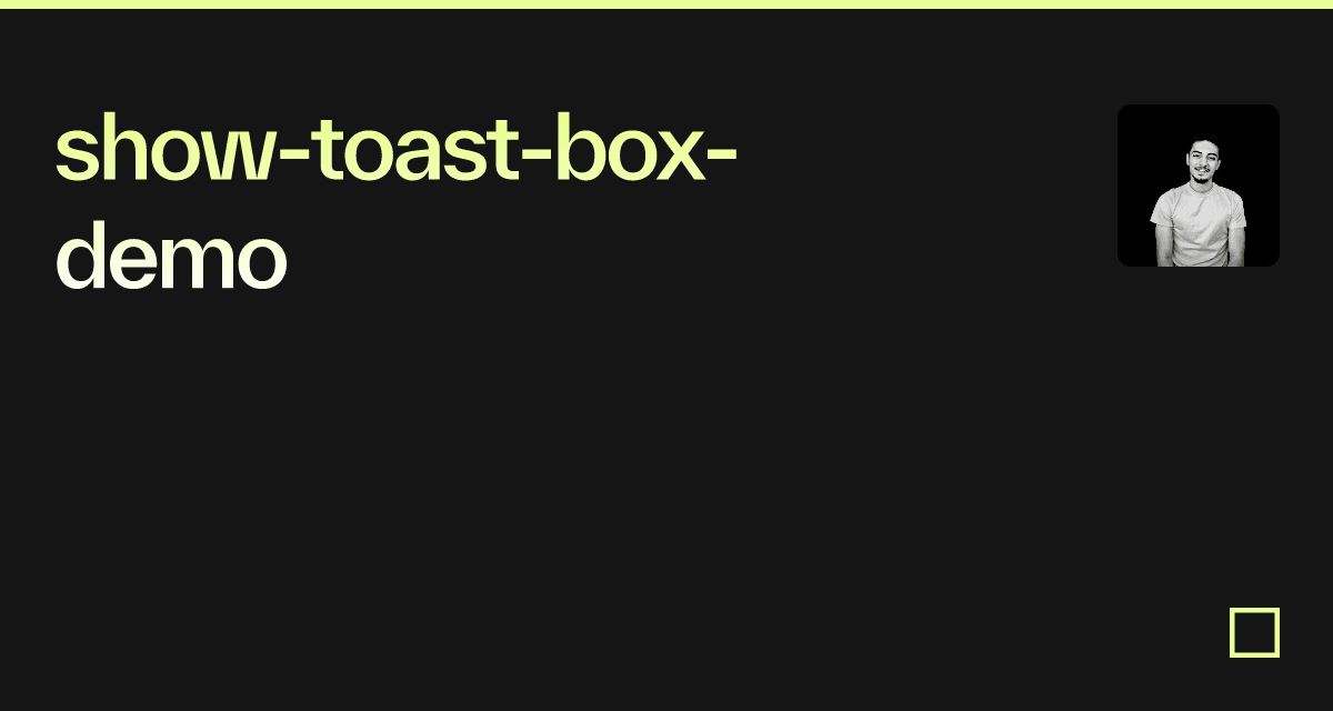 show-toast-box-demo - Codesandbox