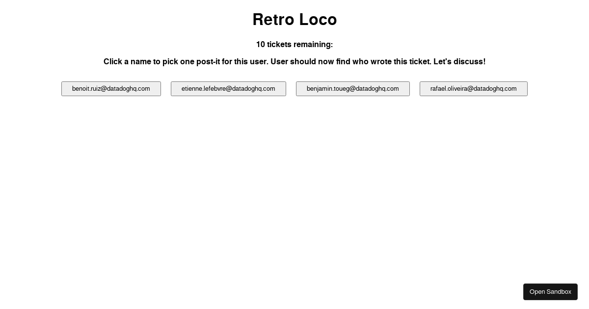 Retro loco - Codesandbox