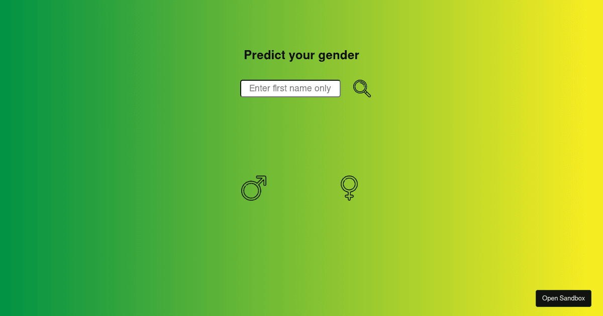 Ayush-dvplr/react-name-gender - Codesandbox