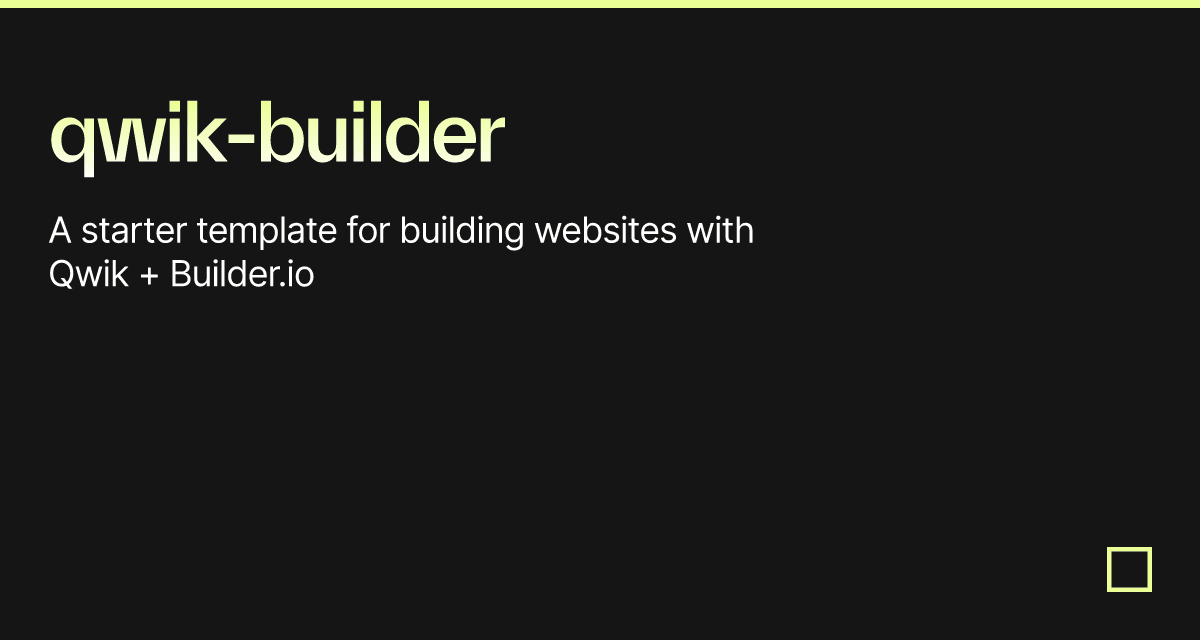 qwik-builder - Codesandbox
