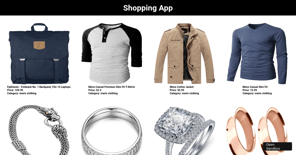 ecommerce-website-using-fake-api - Codesandbox