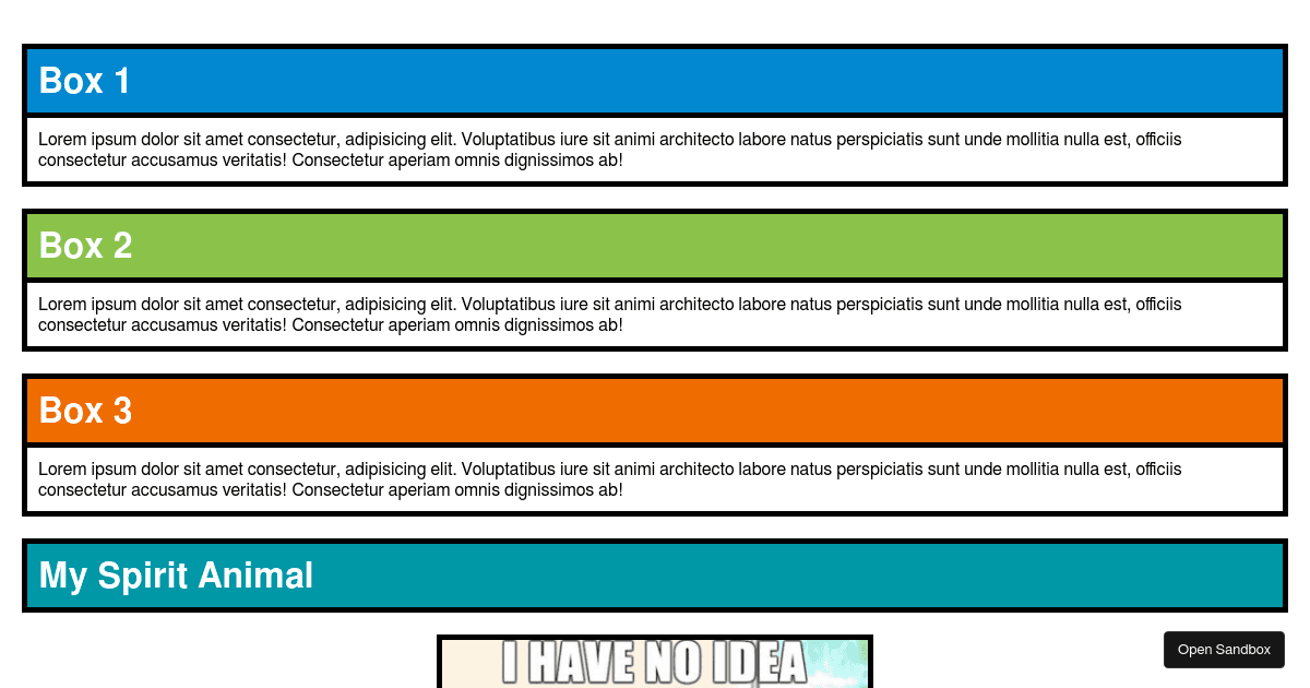 CSS - Challenge 4 - Codesandbox