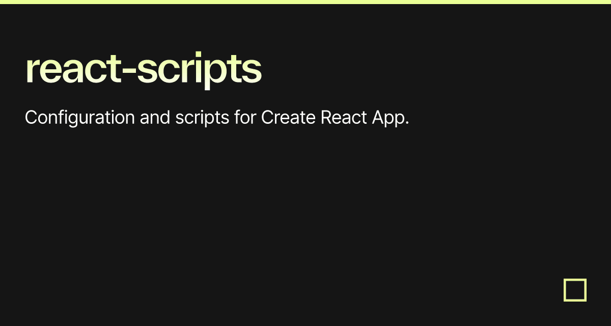 react-scripts - Codesandbox