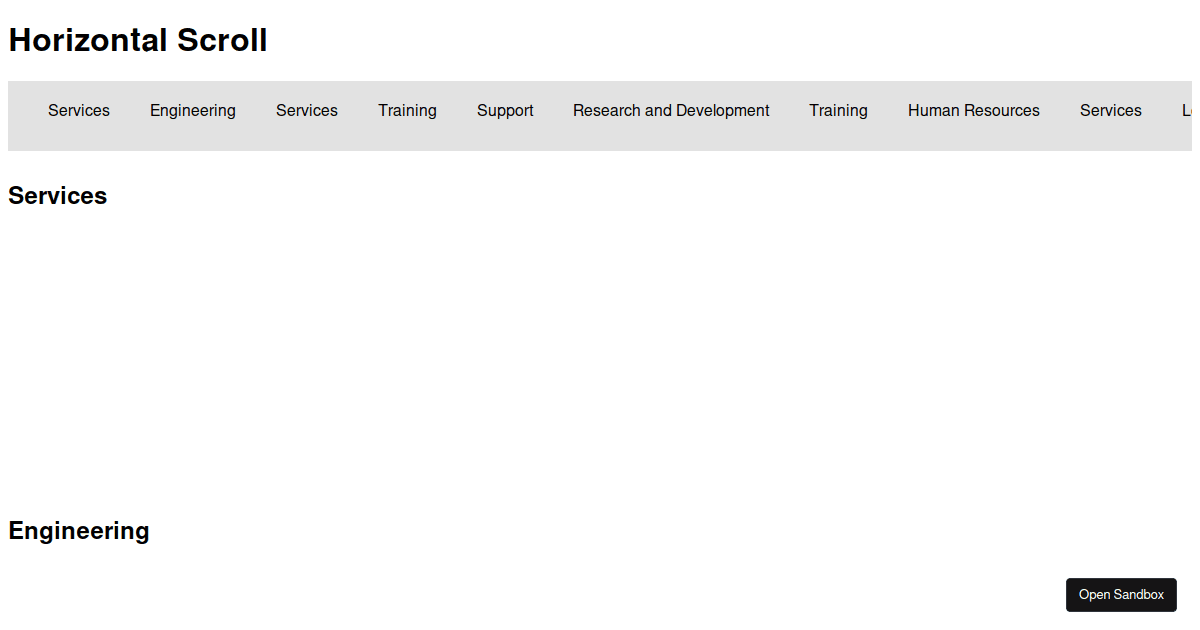 Horizontal Active Scroll React Forked Codesandbox