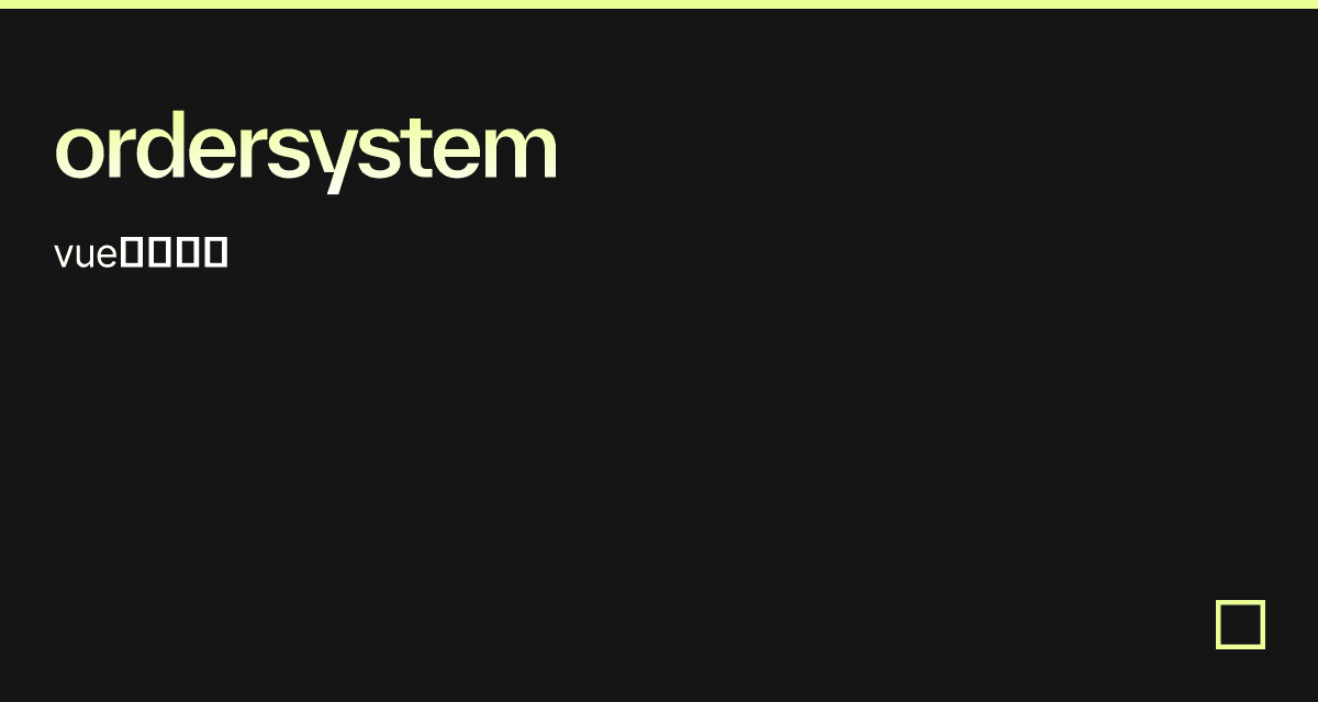 ordersystem - Codesandbox