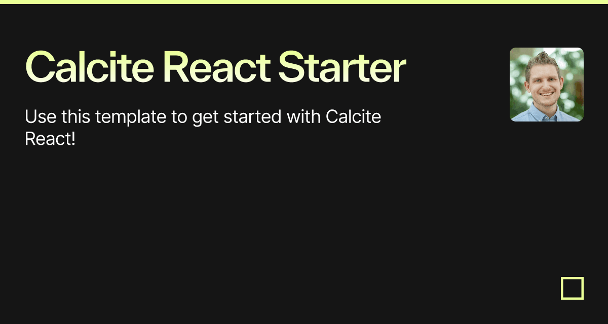 Calcite React Starter - Codesandbox