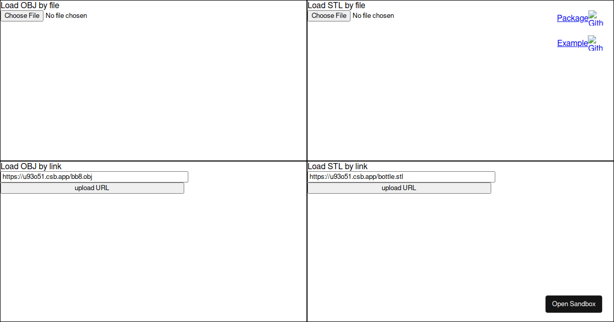 stl-obj-demo - Codesandbox